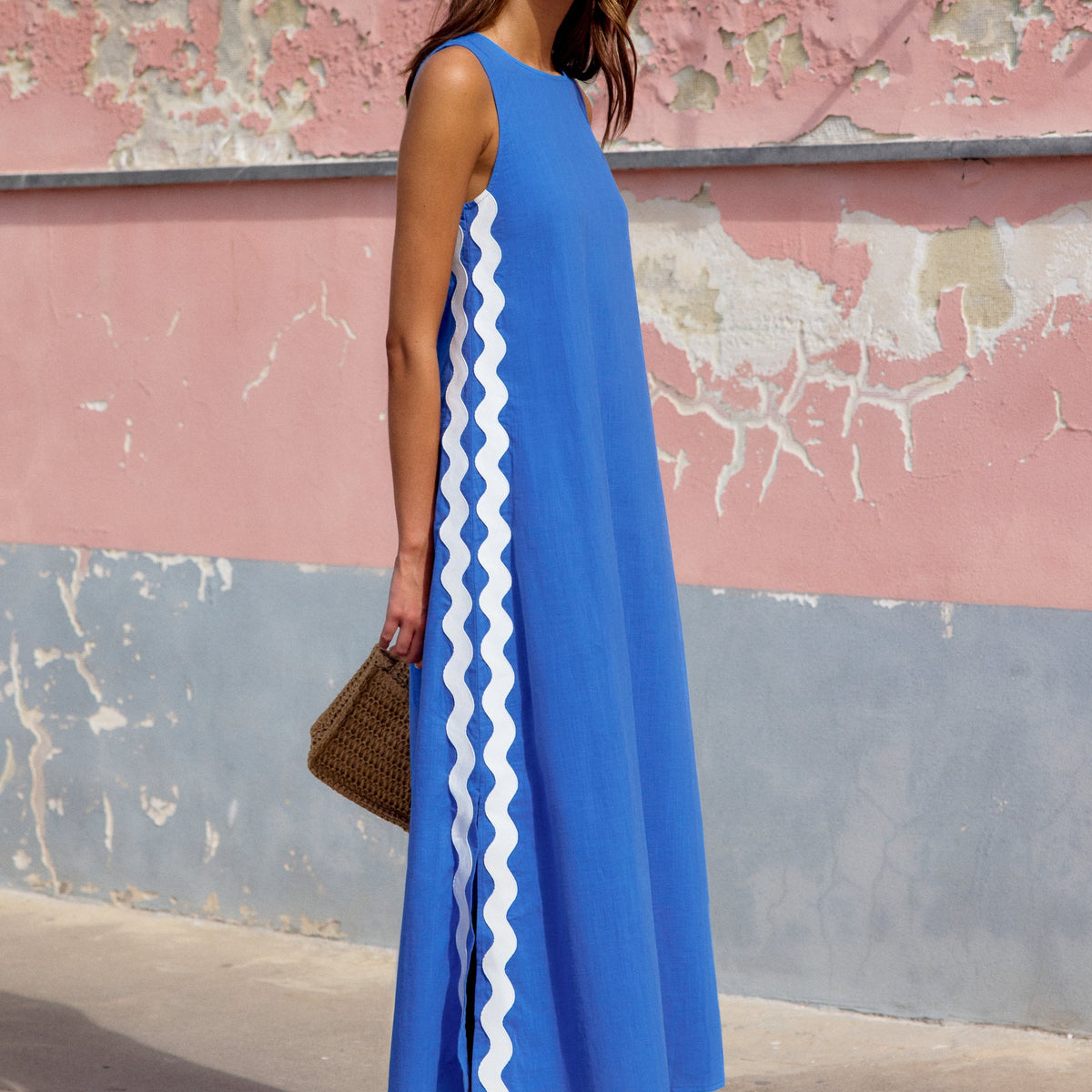 Margot Dress In Caribbean Ric Rac – Mister Zimi