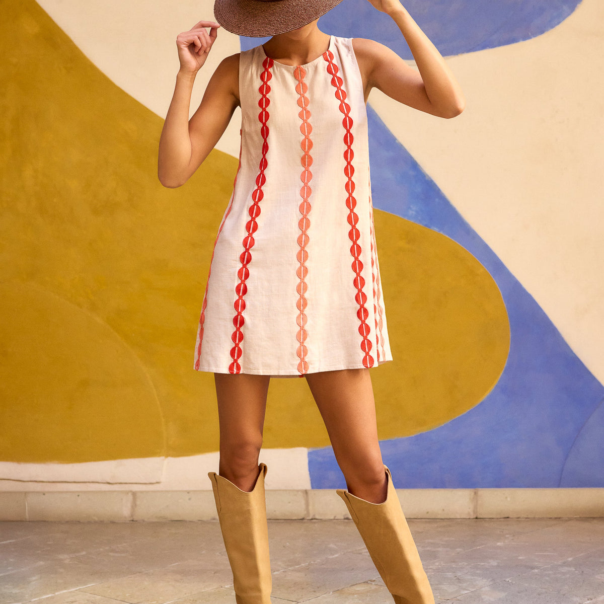 Margot Mini Dress In Palm Sugar – Mister Zimi