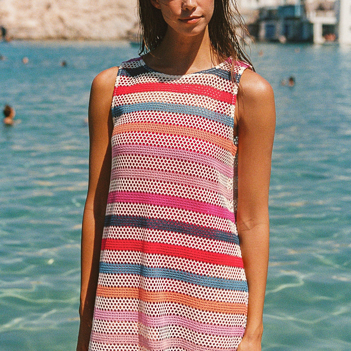 Poolside Mini Dress In Summer Stripe – Mister Zimi