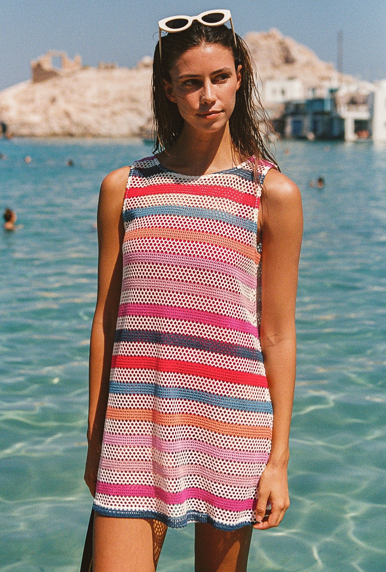 Poolside Mini Dress In Summer Stripe – Mister Zimi