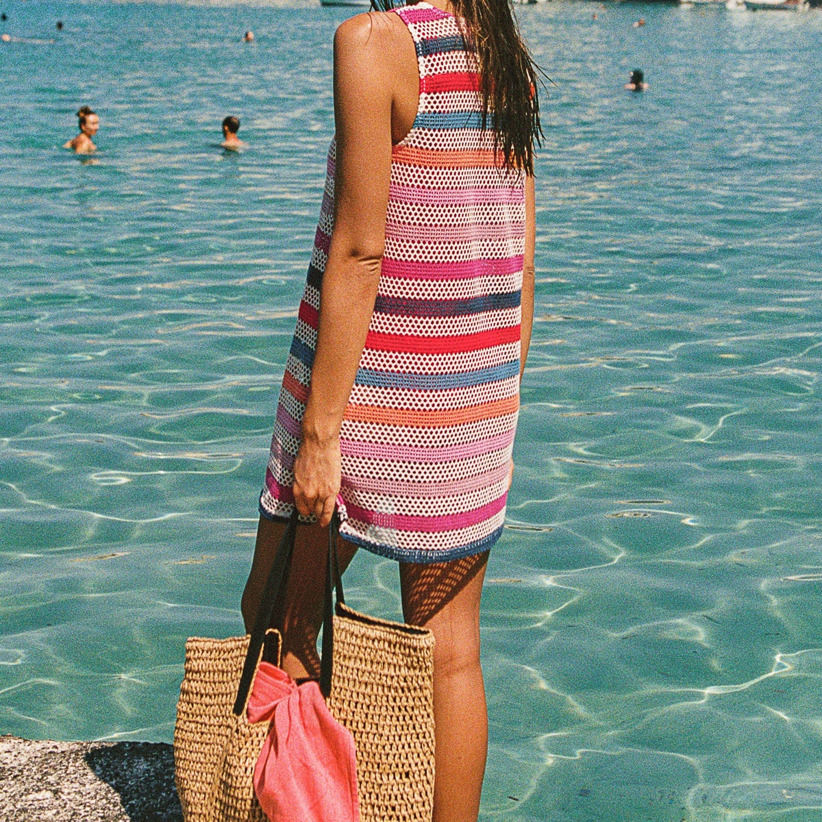 Poolside Mini Dress In Summer Stripe – Mister Zimi